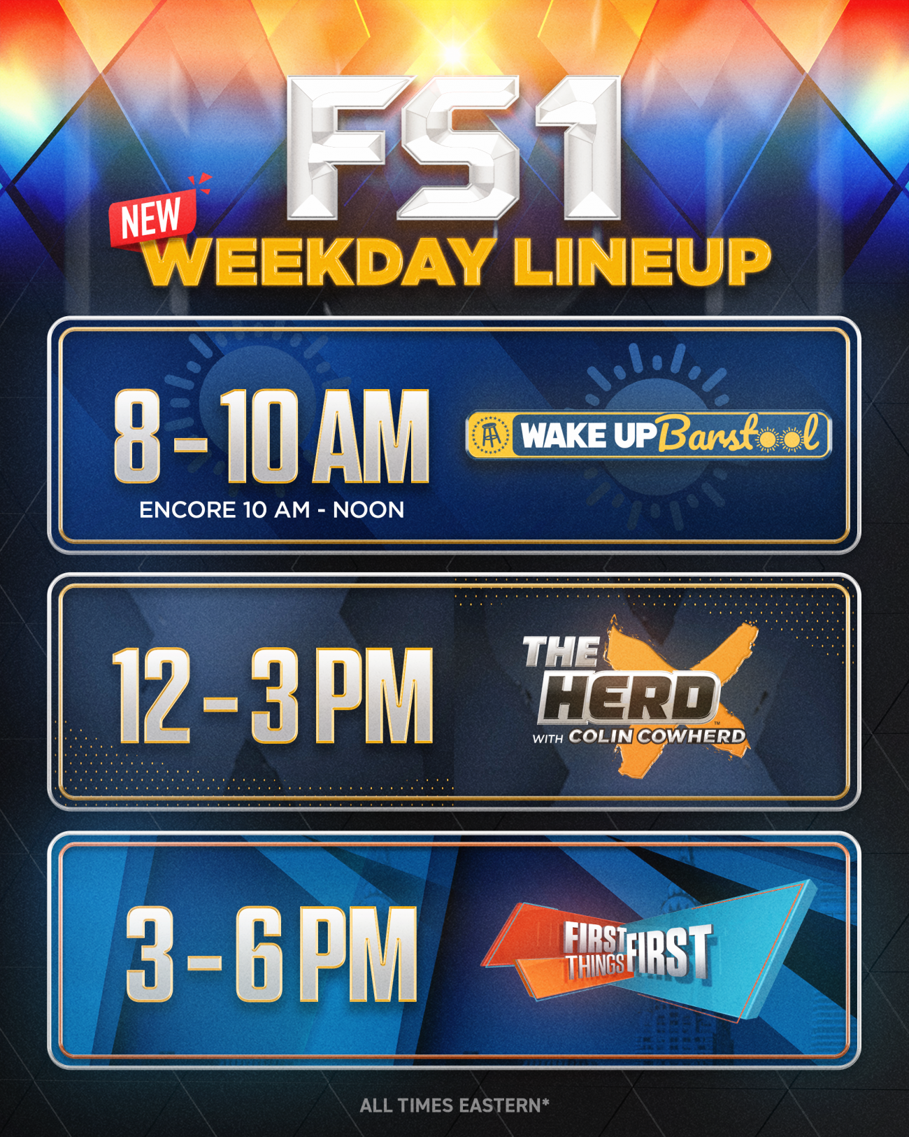 FOX Sports Launches New FS1 Daily Studio Show WAKE UP BARSTOOL - Fox Sports Press Pass