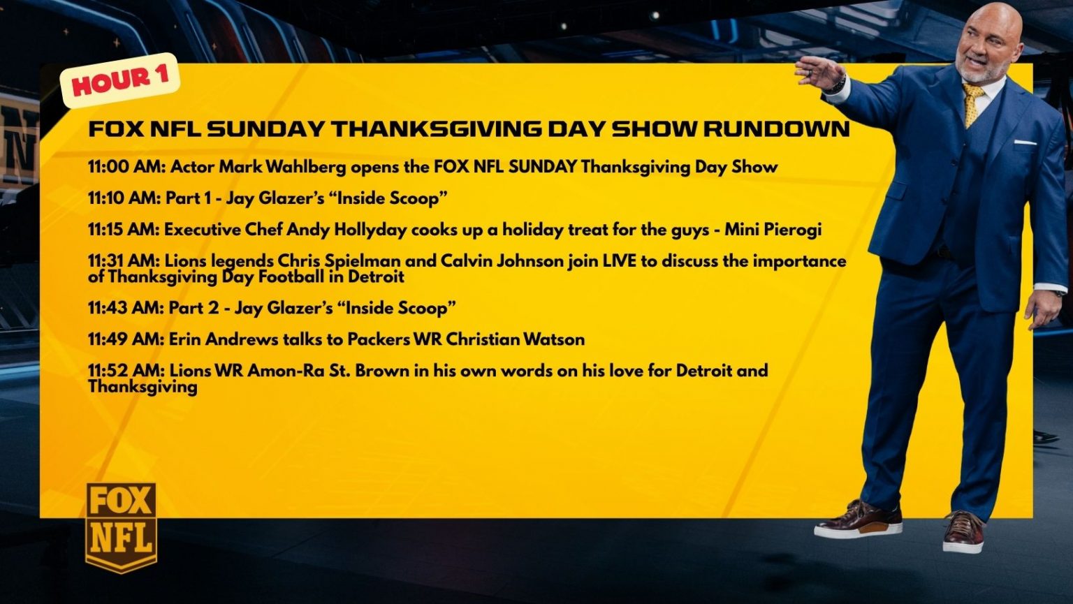 FOX NFL Sunday Thanksgiving Day Rundowns - Fox Sports Press Pass