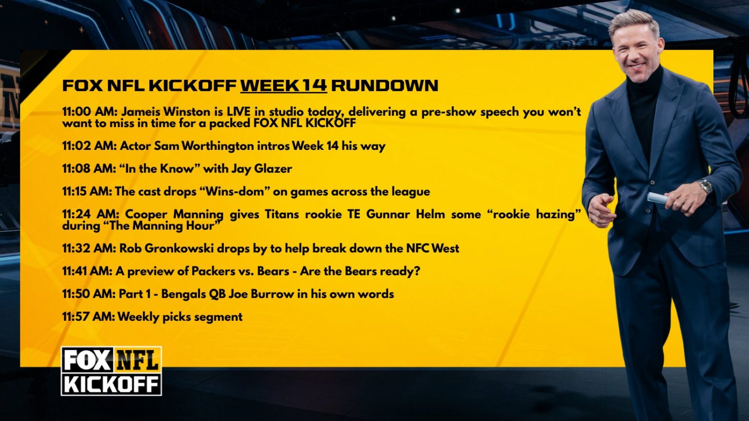 FOX NFL Kickoff and FOX NFL Sunday Rundowns Week 14 - Fox Sports Press Pass